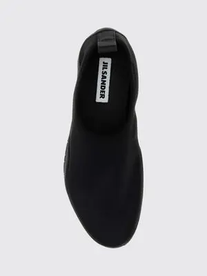 JIL SANDER Elbe Satin Slip-on Trainers With Contrasting Vibram Sole - Black