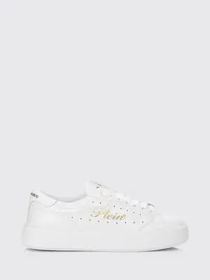 Philipp Plein Leather Low-top Trainers With Chunky Sole And Laminated Logo - White 1