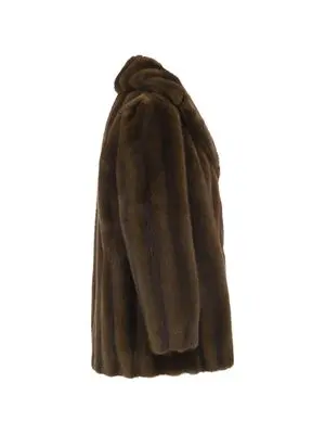 Max Mara Faux Fur Shawl Collar Coat