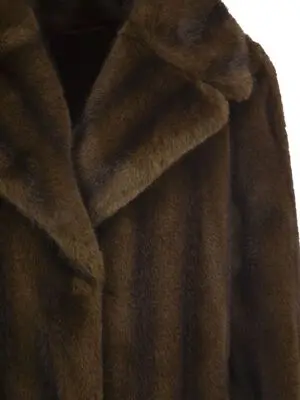 Max Mara Faux Fur Shawl Collar Coat