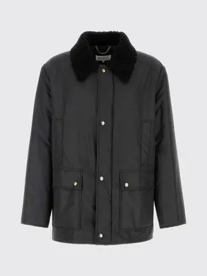 MAISON MARGIELA Padded Jacket With Fur Collar - Black