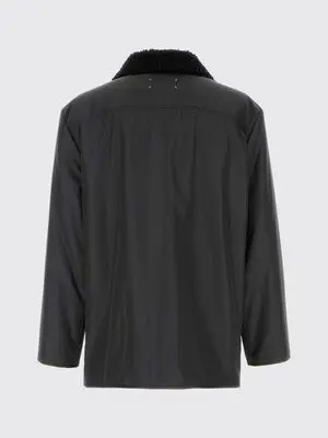 MAISON MARGIELA Padded Jacket With Fur Collar - Black