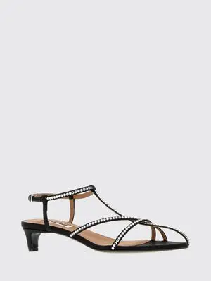 JIL SANDER Cage Crystal-embellished Satin Sandals With Low Heel - Black