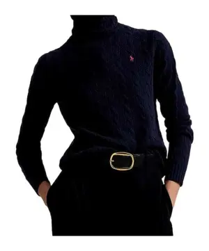 Polo Ralph Lauren Roll Neck Knitted Jumper - Navy