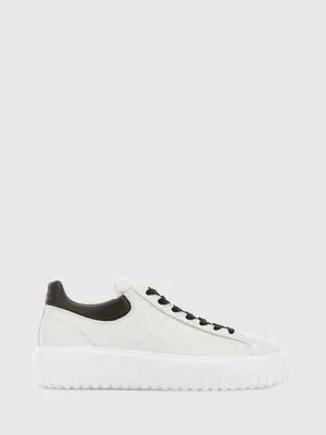 Hogan H-stripes Smooth Leather Sneakers With Side Logo - White