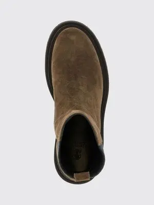 Brunello Cucinelli Bicolour Leather Chelsea Boots With Lug Sole - Brown