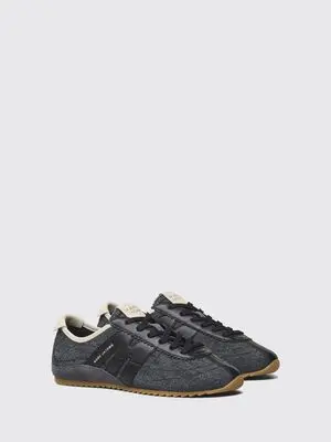 Marc Jacobs The 400 Bleecker Runner Leather And Technical Fabric Sneakers - Grey