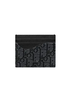 Dior Saddle Card Holder - Black