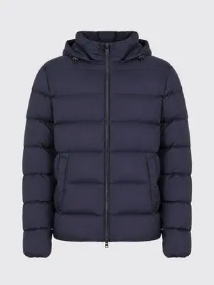 Herno Hooded Water-repellent Quilted Nylon Down Jacket - Blue