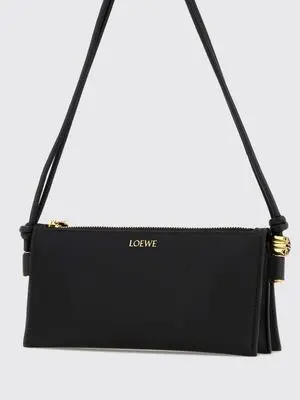 Loewe Joya Knotted Handle Shoulder Bag In Nappa Leather - Black