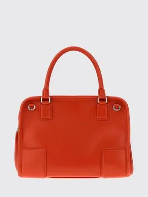 Loewe Small Amazona Calfskin Leather Handbag With Embossed Logo - Orange