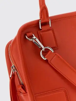 Loewe Small Amazona Calfskin Leather Handbag With Embossed Logo - Orange
