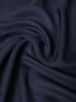 Max Mara Jacquard Wool And Silk Shawl - Midnight Blue