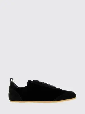 JIL SANDER Etage Sneakers In Velvet And Suede With Rear Pull Tab - Black