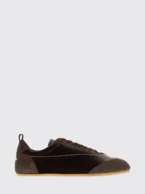 JIL SANDER Jil Sander Velvet And Suede Sneakers With Rear Pull Tab Brown