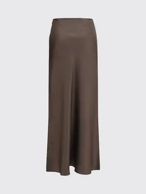 Loulou De Saison High-waisted Silk Midi Pencil Skirt - Brown