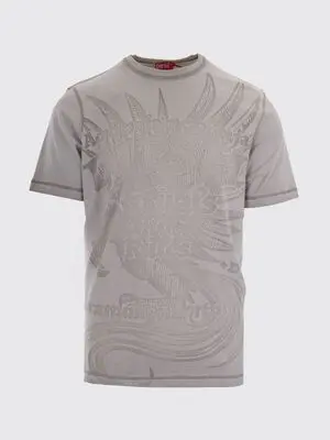 DIESEL® Slim Fit Graffiti Logo Print T-shirt In Cotton - White