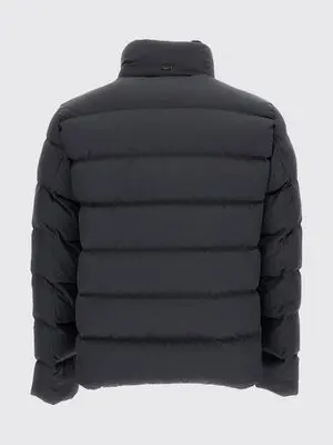 Herno High Neck Quilted Down Jacket In Water-repellent Nylon - Grey
