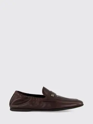Dolce & Gabbana Dolce & Gabbana Tapered Toe Loafers In Smooth Calfskin With DG Logo Brown