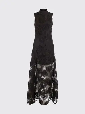ROTATE BY BIRGER CHRISTENSEN Floral A-line Off-shoulder Mesh Midi Dress
