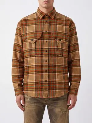 Dsquared2 Relaxed Fit Tartan Wool-blend Shirt With Flap Pockets