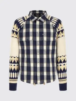 Dsquared2 Regular Fit Check Cotton Flannel Shirt With Flap Pockets