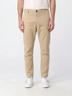 Dsquared2 Slim Fit Stretch Cotton Chino Trousers With Mid-rise Waist