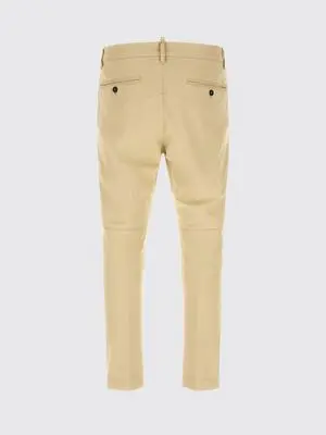 Dsquared2 Slim Fit Stretch Cotton Chino Trousers With Mid-rise Waist