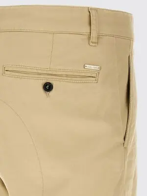 Dsquared2 Slim Fit Stretch Cotton Chino Trousers With Mid-rise Waist