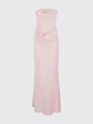 ROTATE BY BIRGER CHRISTENSEN Off-the-shoulder Draped Satin Bustier Gown For Evening Events