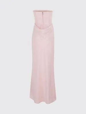 ROTATE BY BIRGER CHRISTENSEN Off-the-shoulder Draped Satin Bustier Gown For Evening Events