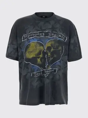 REPRESENT Skull And Graffiti Graphic Print Cotton T-shirt