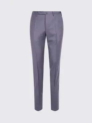 Incotex Slim Fit Wool Flannel Chinos With Off-centre Closure - Brown