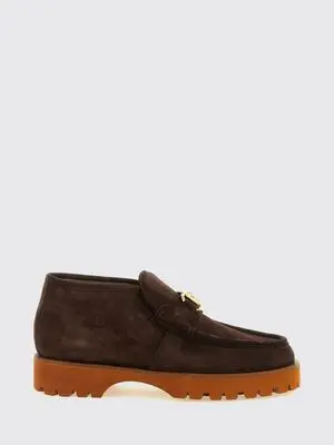 Valentino Garavani Vlogo Signature Suede Penny Loafers - Brown