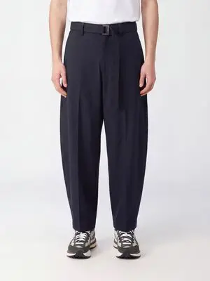 Sacai Wide-leg Wool Blend Trousers With Adjustable Belt - Black