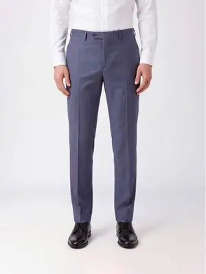 Incotex Slim Fit Chino Trousers In Pure Virgin Wool - Grey