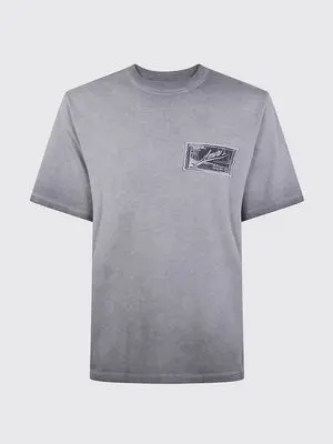 Amiri Crew Neck Cotton T-shirt With Graphic Logo Print And Dropped Shoulders