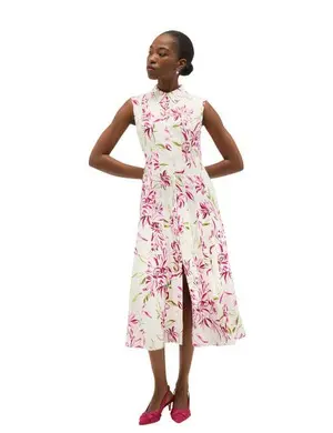 HOBBS LONDON Della Shirt Midi Dress - Ivorymulti