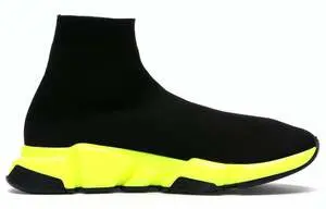 Balenciaga Speed 1.0 Sneakers 'black Neon Yellow