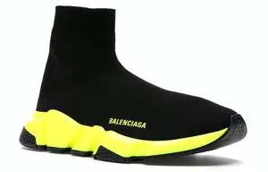 Balenciaga Speed 1.0 Sneakers 'black Neon Yellow