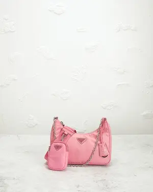 FWRD RENEW Prada Re-edition 2005 Re-nylon Shoulder Bag - Pink