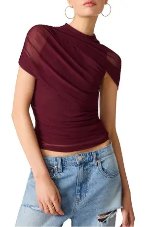 Steve Madden Kerry Mesh Top - Fig