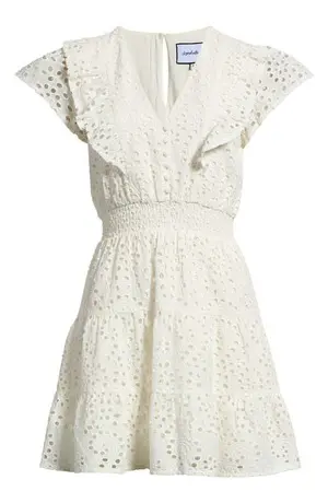 LAYERED WITH LOVE Lil Jane Eyelet Lace Minidress