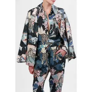 Las Surenas Blazer Snow Leopard - Blue