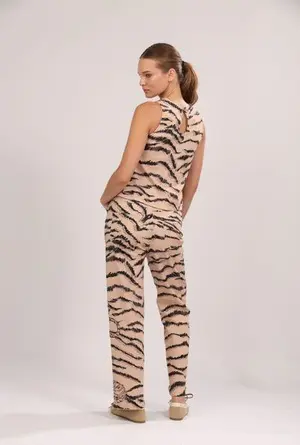 Las Surenas Pant Feline Denim