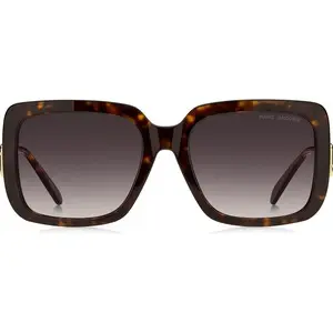 Marc Jacobs 57mm Gradient Square Sunglasses - Havana/burgundy