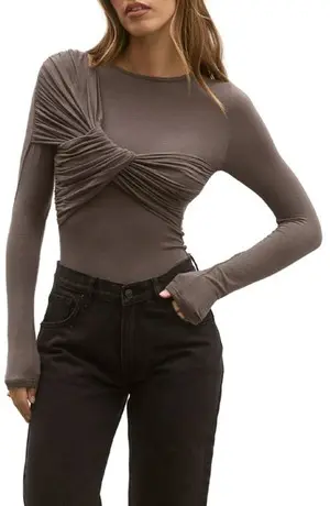 BAYSE Edie Twisted Long Sleeve Bodysuit