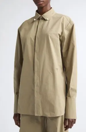 NACKIYE High Fidelity Asymmetric Cotton Shirt