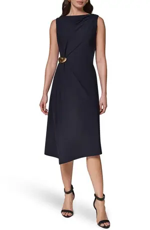 Donna Karan New York Hardware Waist Midi Dress