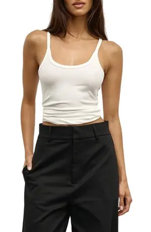 BAYSE Jayla Scoop Neck Tank - White